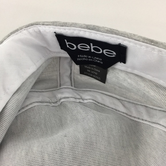 bebe | Accessories | Bebe Gray Logo Hat Cadet Cap Adjustable Back Nwt ...